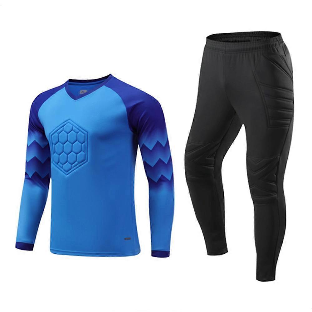 Kids Adult Goalkeeper Soccer Jersey Set Tracksuit Child Men Goalie ...