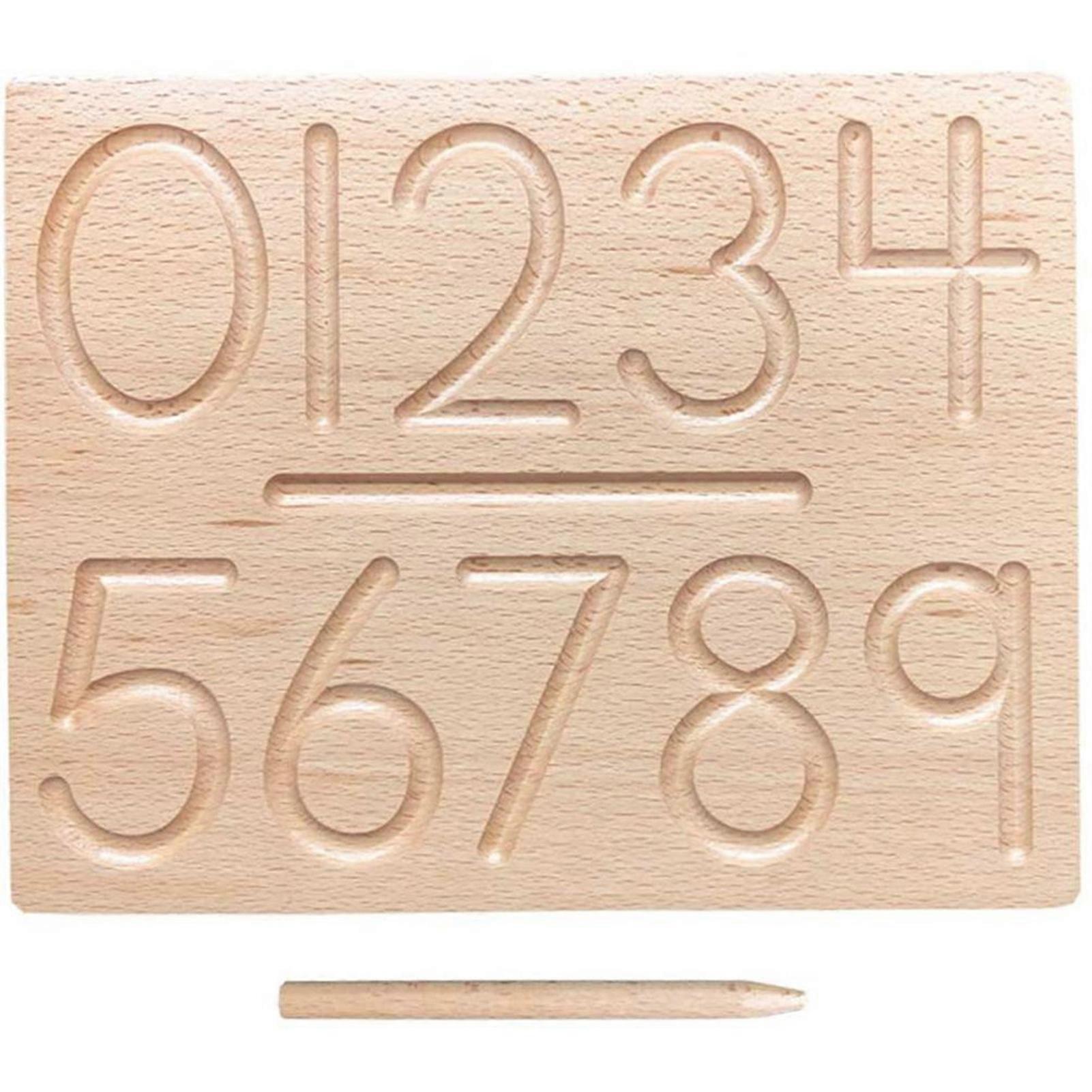Wooden Alphabet Number Tracing Board Writing Practice Learning Board ...