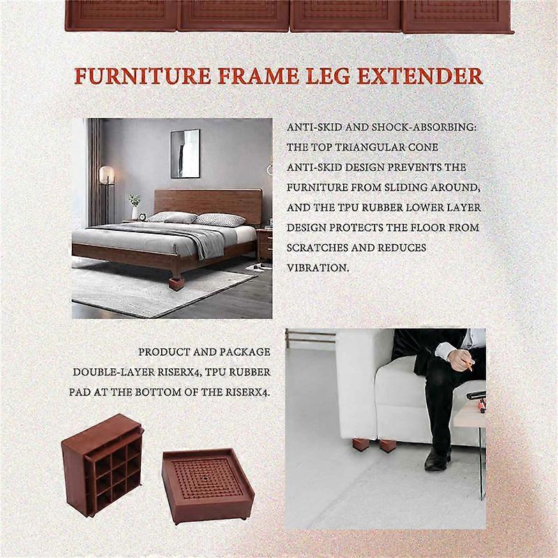 4 Pcs Foot Pad Furniture Base Frame Adjustable Lifting Table and Chair ...