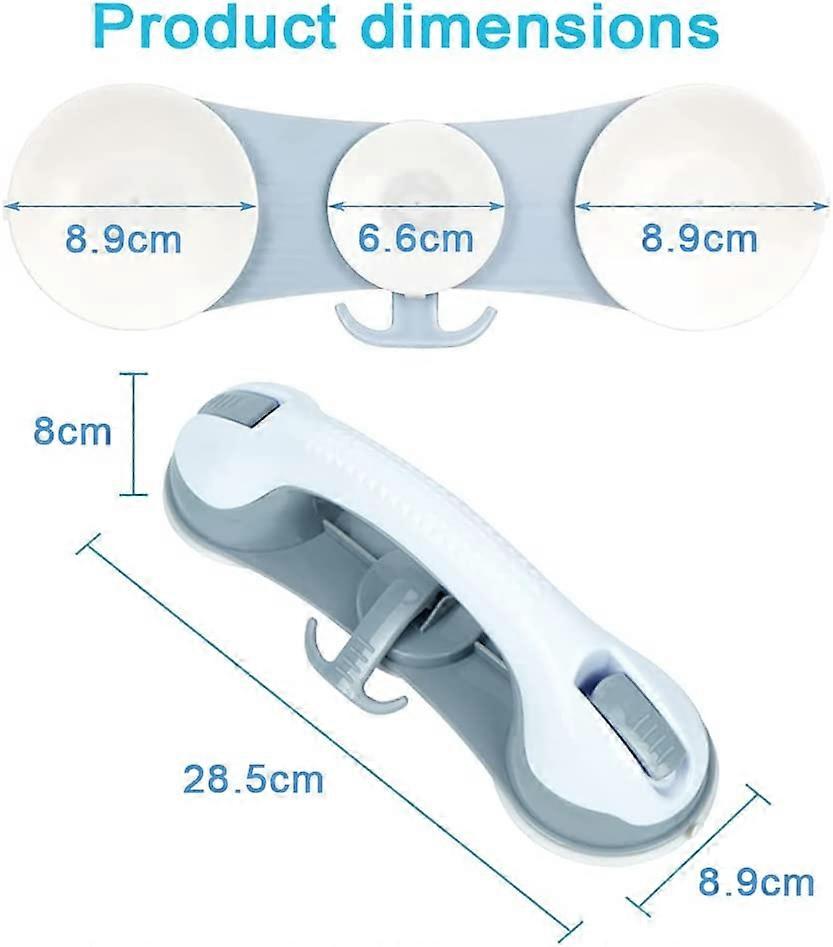 Suction Bathroom Grab Rails, Hand Rail for Elderly, Portable Mobility ...