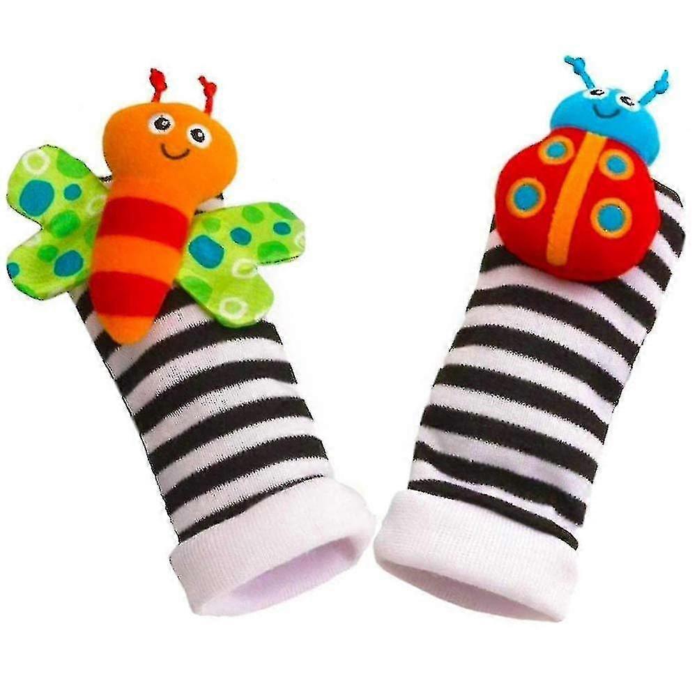 4pcs Baby Infant Rattle Socks Toys Grasping Activity Newborn Wrist ...