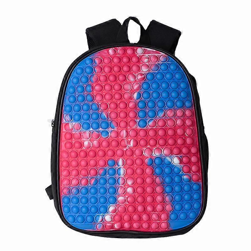 POP It Backpack Anime real Rainbow Color Push Bubble Teenager Laptop ...