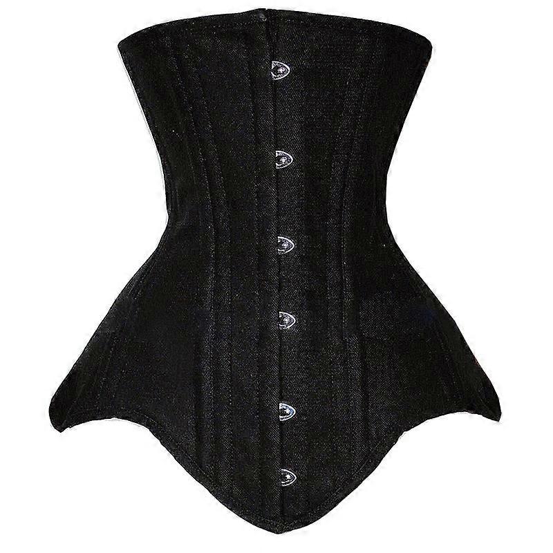 Women's Long Torso Waist Trainer Corsets Double Steel Boned Heavy Duty ...