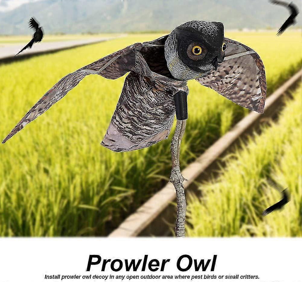 Prowler Owl With Moving Wing,lifelike,effective Garden Scarecrow ...