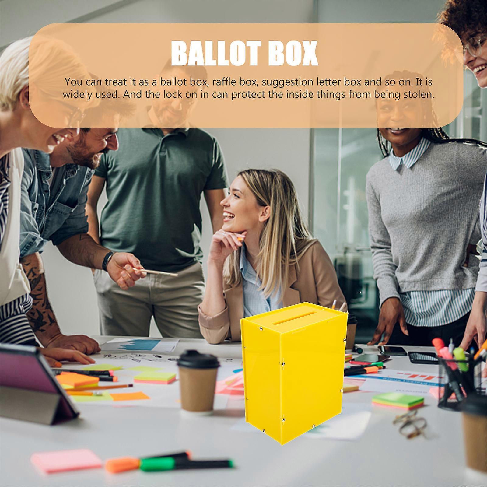 Ballot Box Acrylic Voting Box Suggestion Box Wall Ballot Box with Slot ...