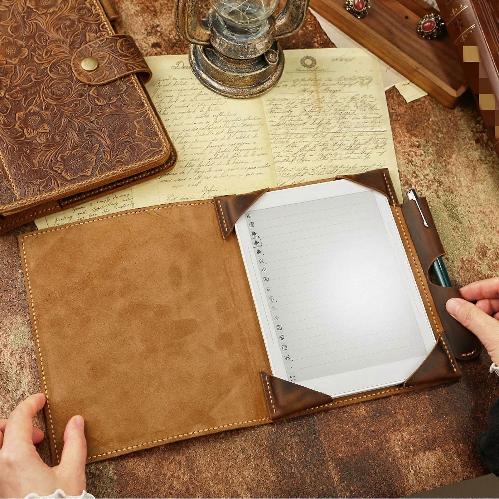 Genuine Leather Supernote A5X A6X 2 Nomad Folio Cover Case with Pen ...