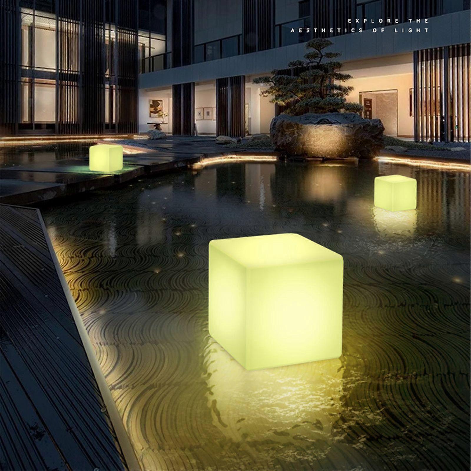 Square Night Light with Remote, 16-colour light-emitting LED cube, Cube ...