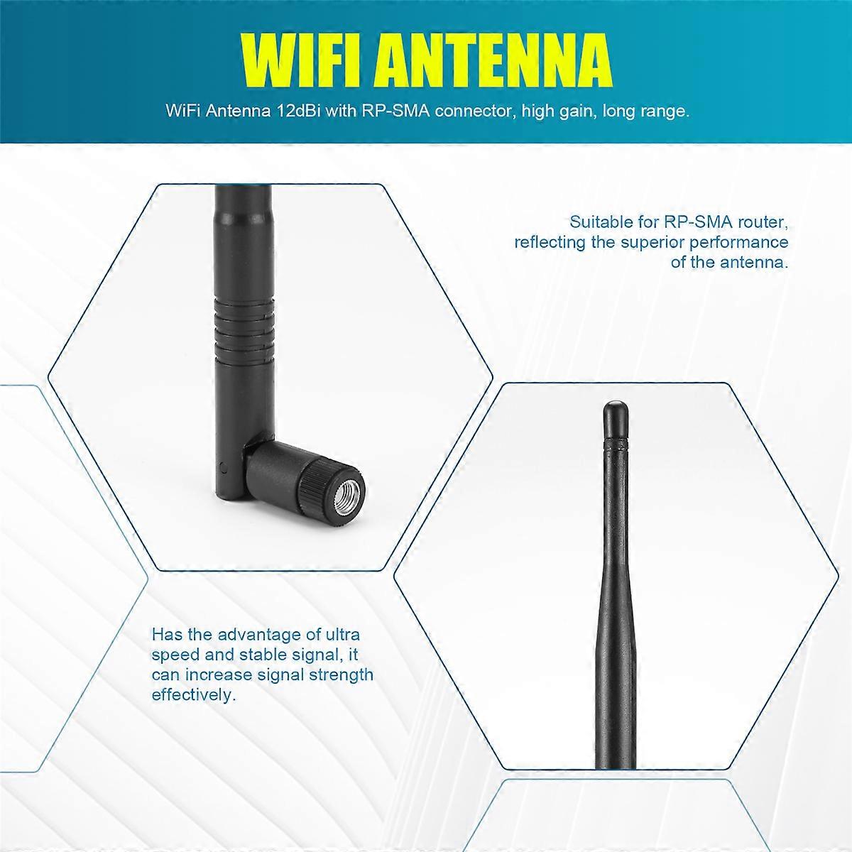 12DBI WiFi Antenna, 2.4G/5G Dual Band High Gain Long Range WiFi Antenna ...
