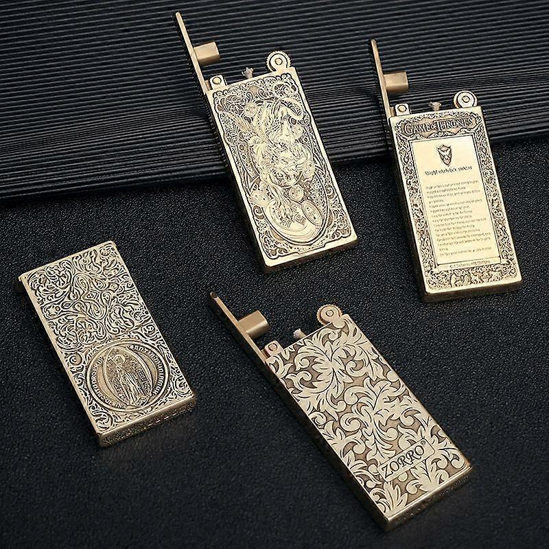 Zorro Kerosene Lighter 753 Lift Original Copper Light Plate Carving ...