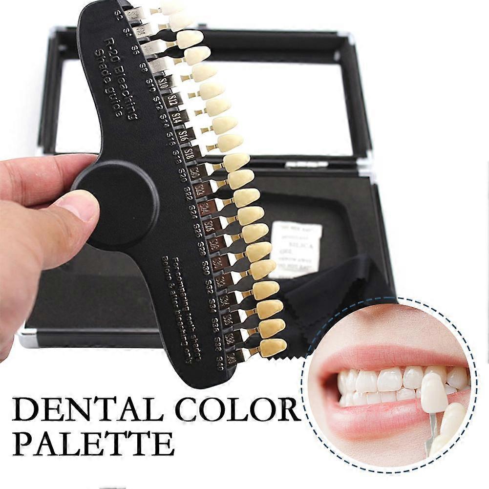 20 colors (A) $Dental color chart 20 color chart with mirror Teeth ...