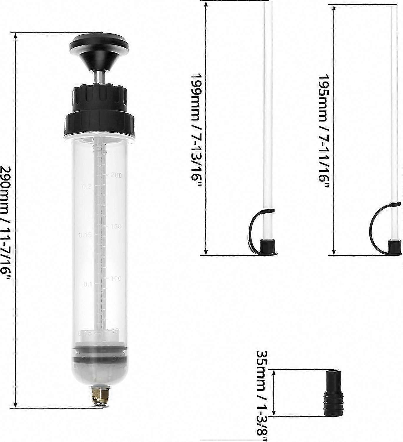 200ML/0.21Qt./7OZ Extraction&Fill Pumb, Syringe Style Manual Automotive ...