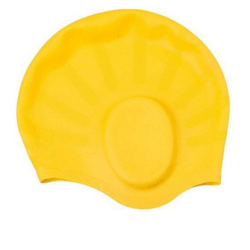 Sports Waterproof Swim Pool Cap Flexible Silicone Gel Ear Bathing ...