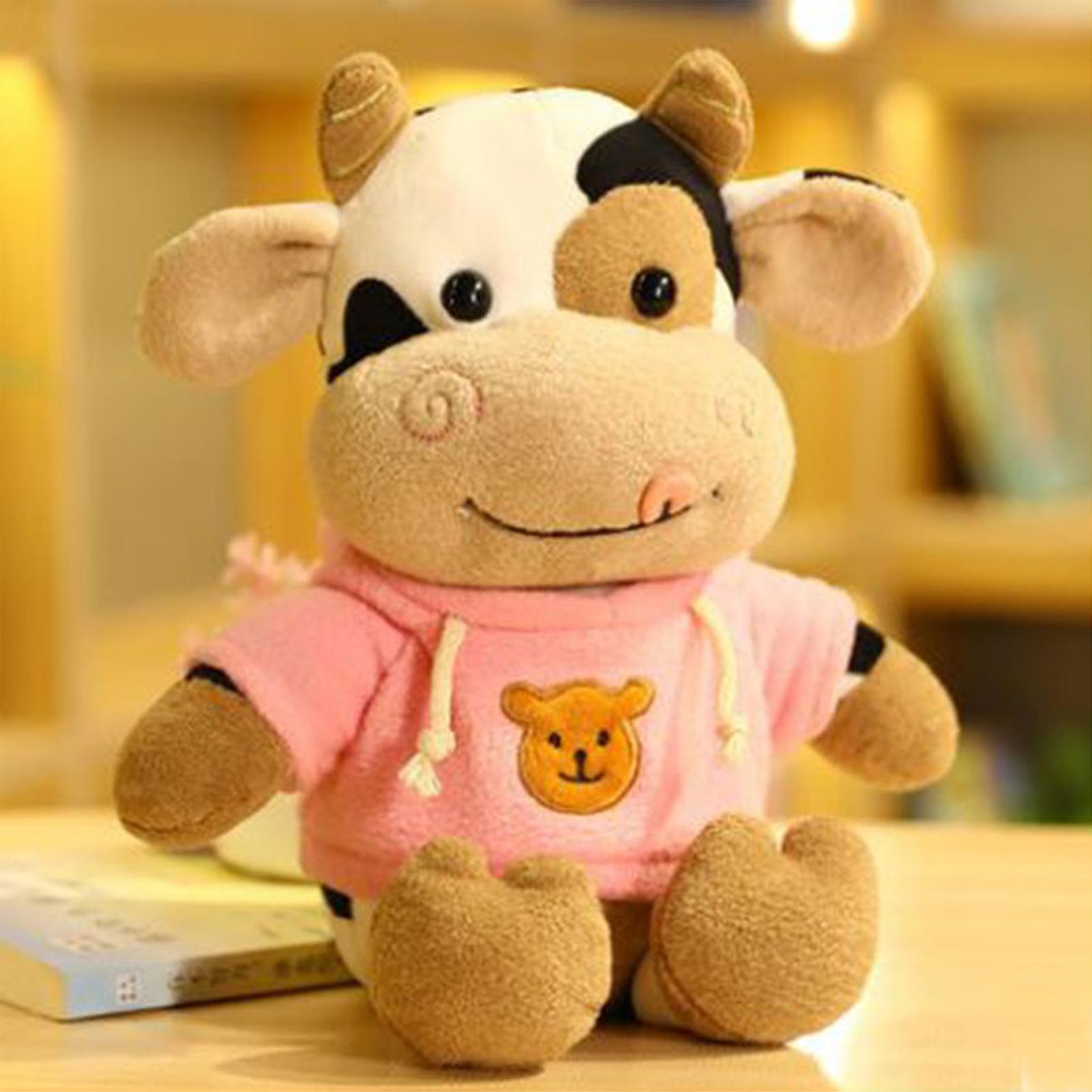 30cm Cow Plush Toy Dolls Anti-wrinkle Plush Material Gift For Christmas ...