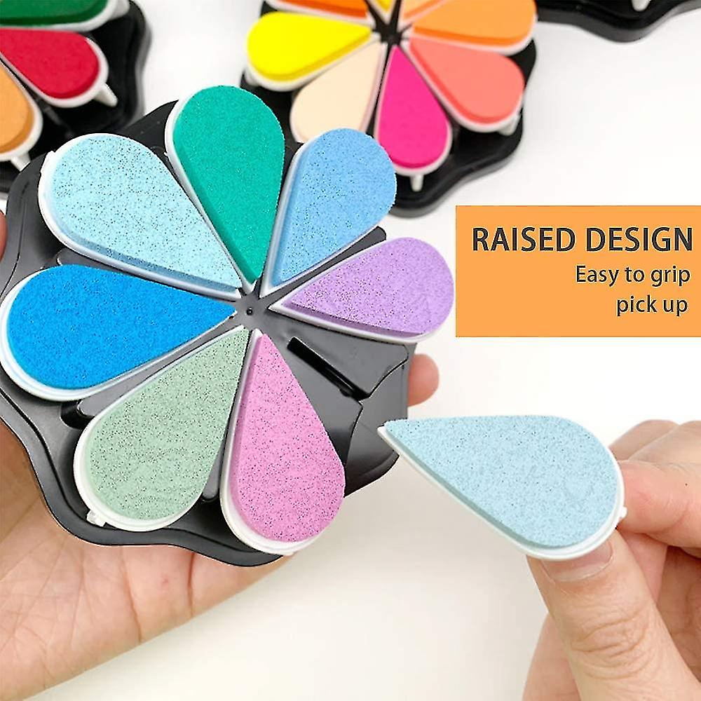 8 Colors Petal Ink Pad Diy Hand Stamp Printing Pad Creative Multicolor ...