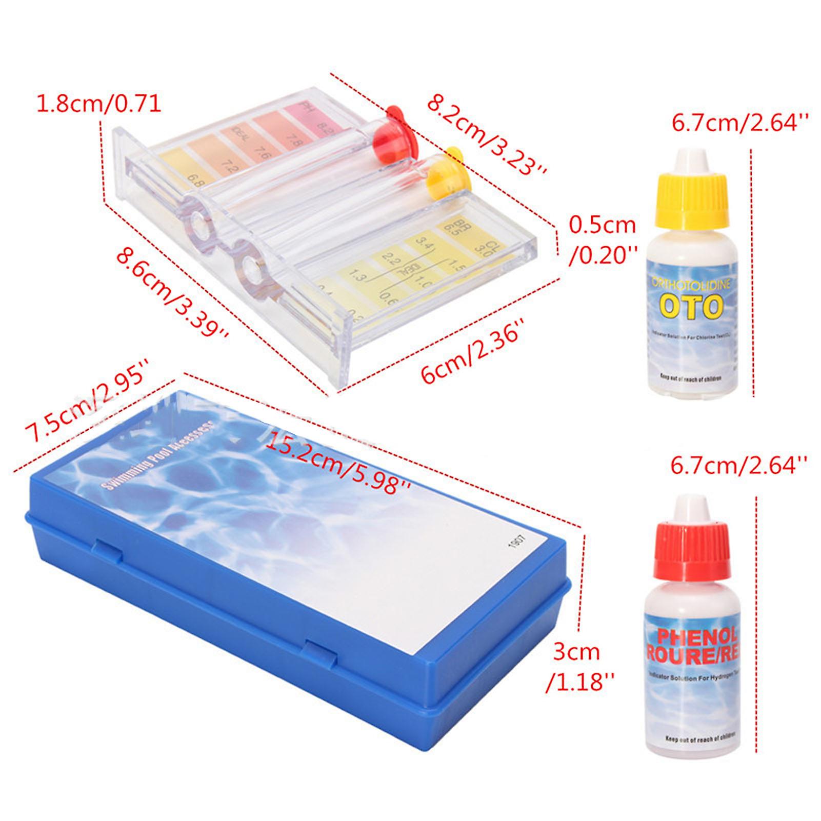 2-way Swimming Pool & Spa Test Kit Liquid Reagent Ph Indicator 20ml ...