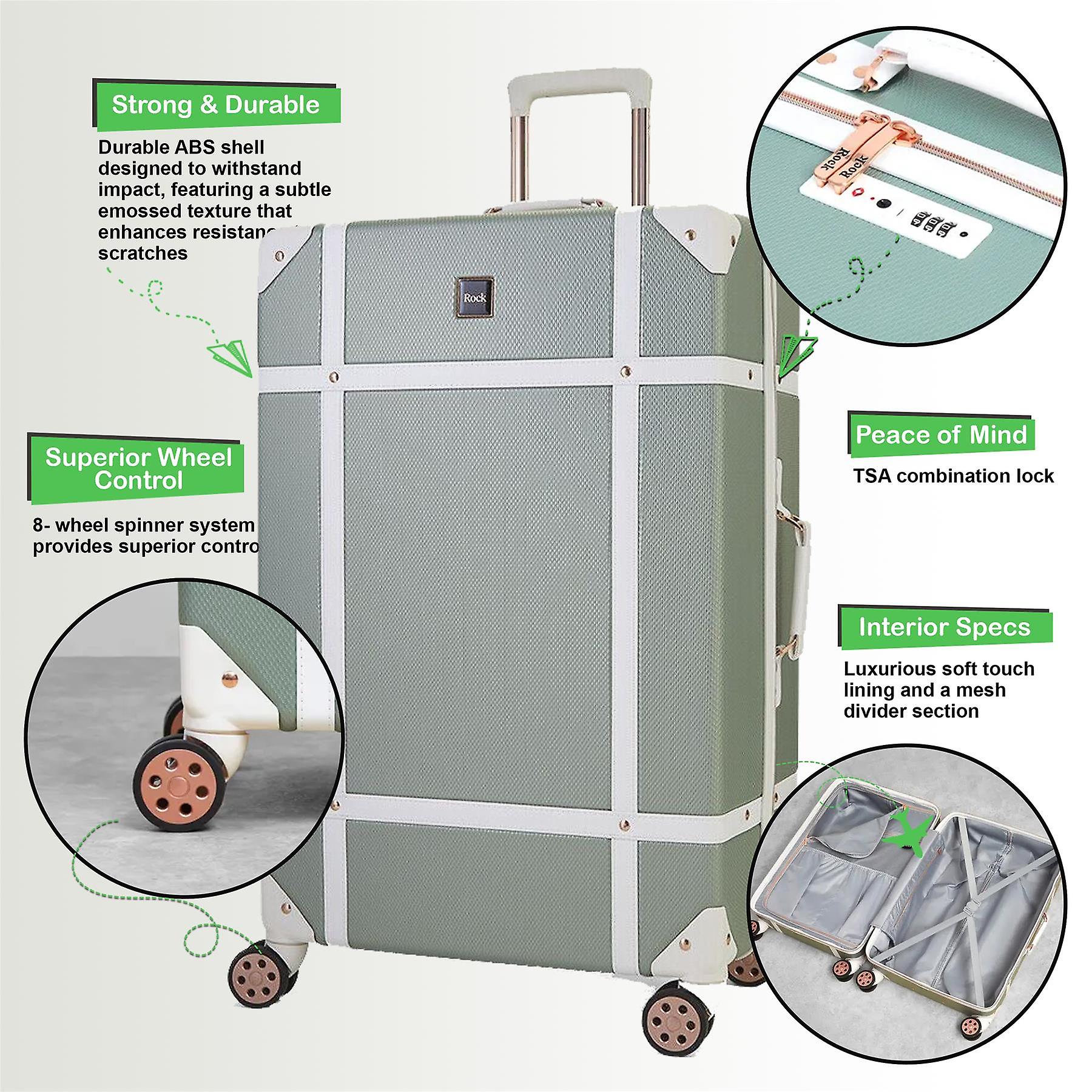 Hard Shell Sage Green Luggage Suitcase Set Trunk Cabin Travel Bags ...