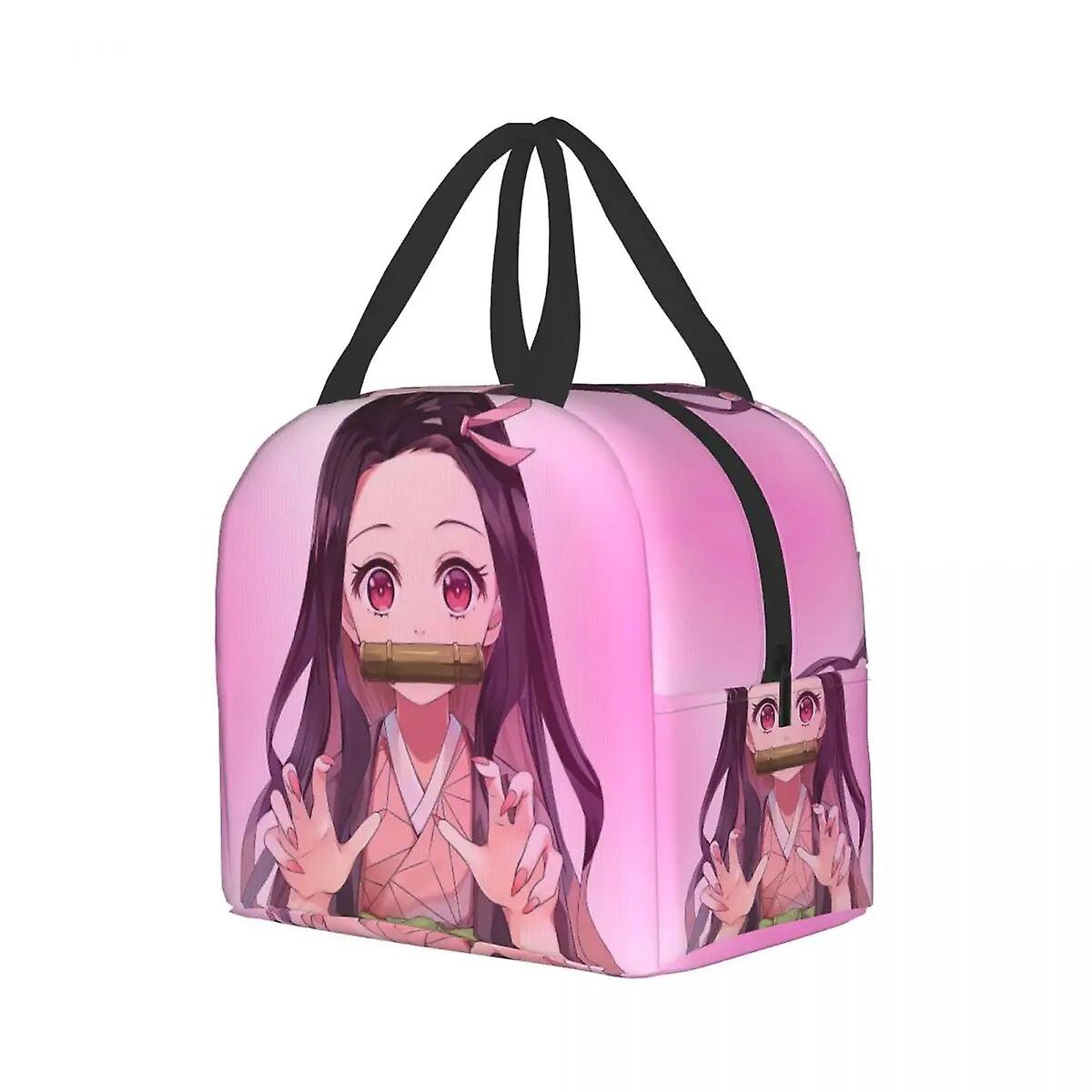 Anime Demon Slayer Insulated Lunch Bag Resuable Kimetsu No Yaiba Nezuko ...