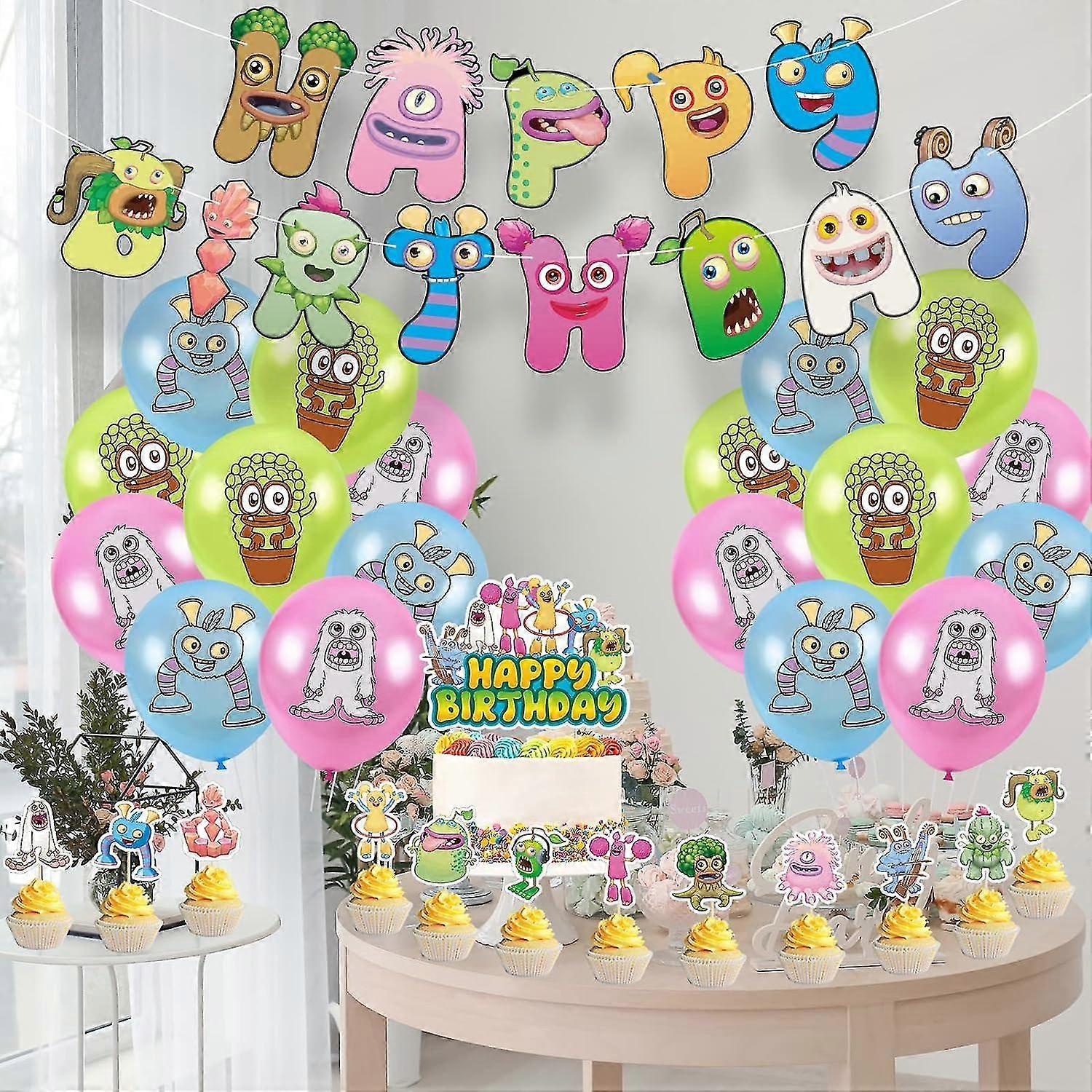 My Singing Monsters Birthday Party Decorations Monsters Party Supplies ...