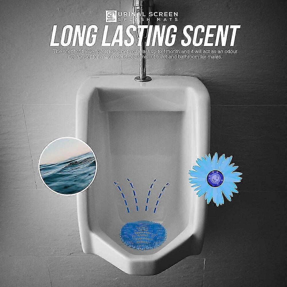 10x Urinal Screen Mat Deodoriser Anti Splash Toilet Fresh Fragrance Up ...