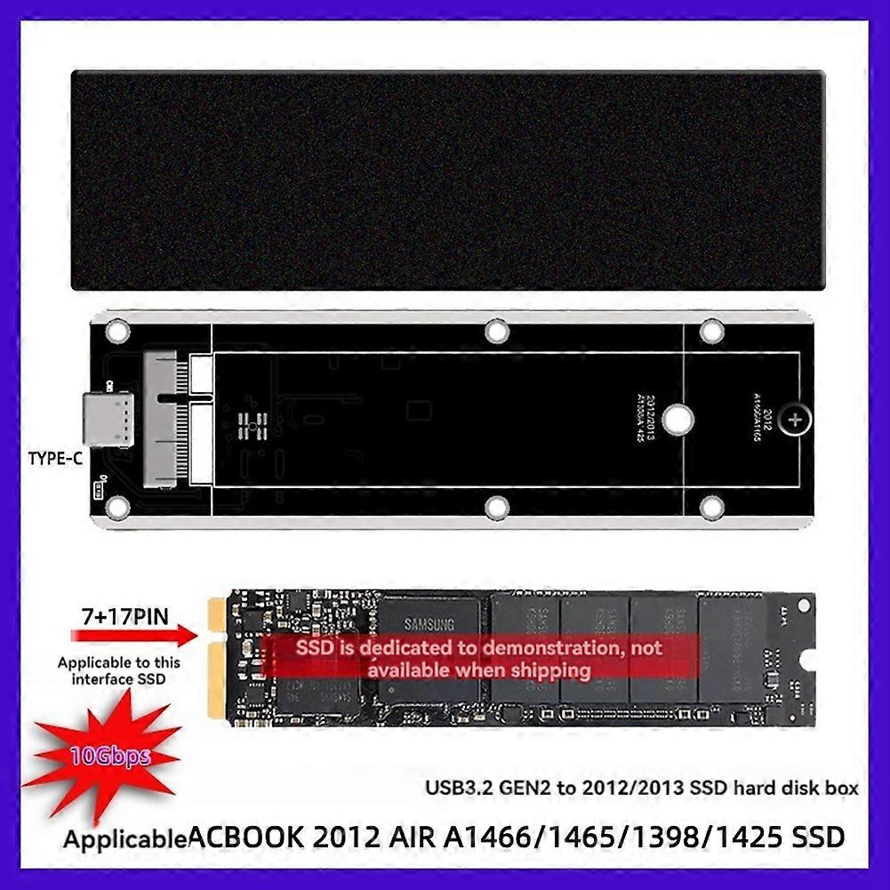 For 2012 Air A1425 A1398 A1465 A1466 SSD Case USB3.2 GEN2 6Gbps M.2 ...