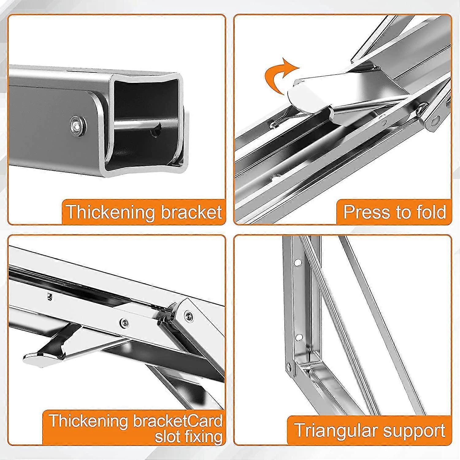 Loiion 250mm Folding Bracket, Folding Shelf Brackets Max Load 80kg ...