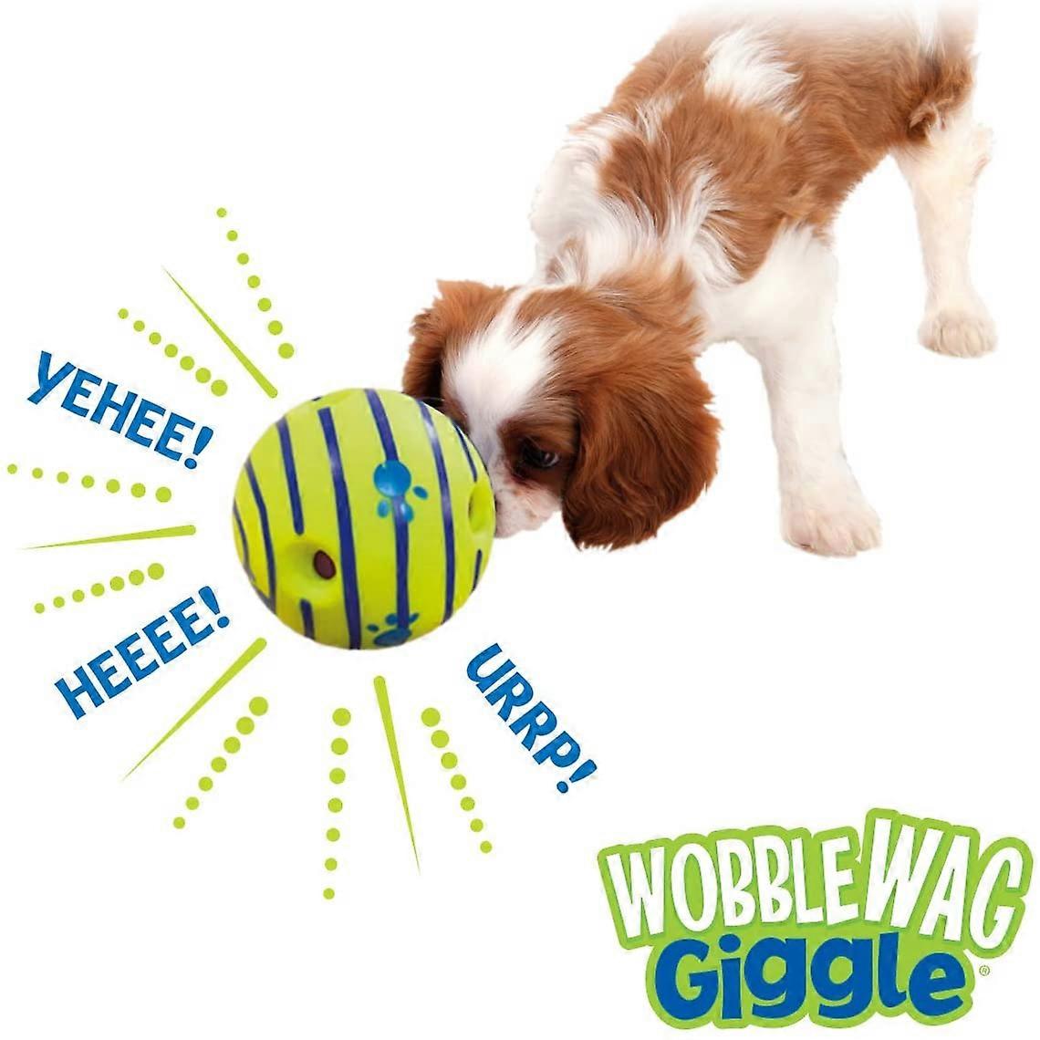 Wobble Wag Giggle Glow Ball Interactive Dog Toy Fun Giggle Sounds When ...
