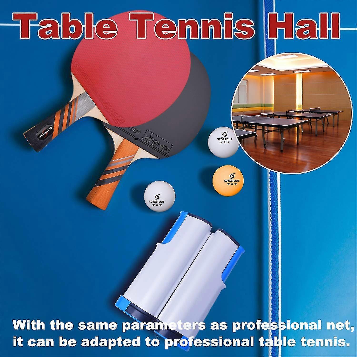 Retractable Ping Pong Net, Portable Table Tennis Net Rack, Perfect For ...