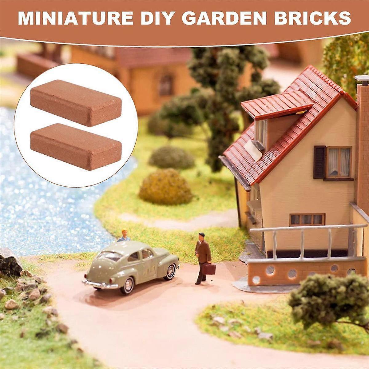 350 Pieces Mini Bricks for Landscaping Miniature Bricks Brick Wall ...