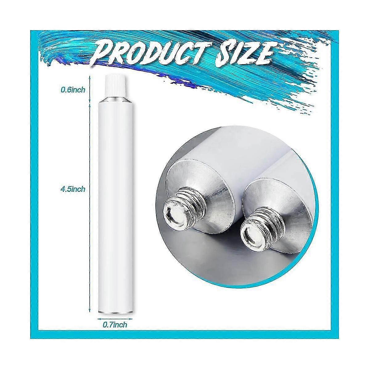 48 Pcs Empty Aluminum Paint Tubes 20Ml Paint Tubes for Making Paint and ...