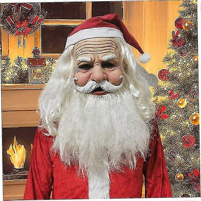 Men's Santa Claus Mask, Christmas Latex Mask, Santa Claus Head Mask ...
