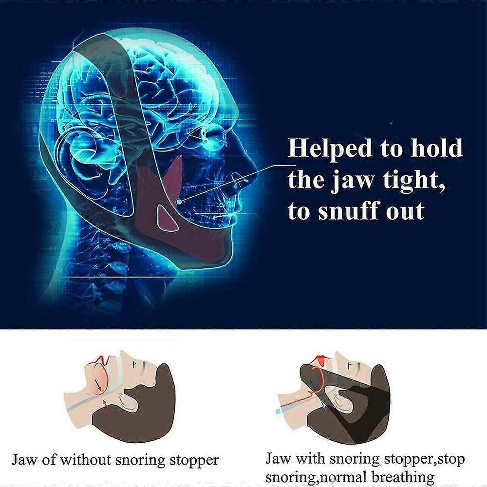 Snore Stop Belt Anti Snoring Cpap Adjustable Chin Strap Sleep Apnea Jaw Solution | Fruugo UK