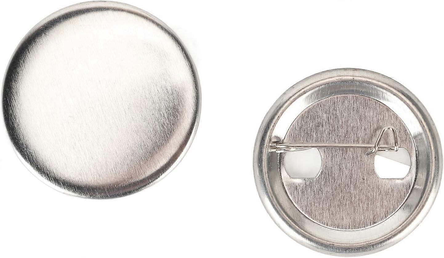 100 Sets Blank Button Making Supplies Round Badge Button Parts Metal ...