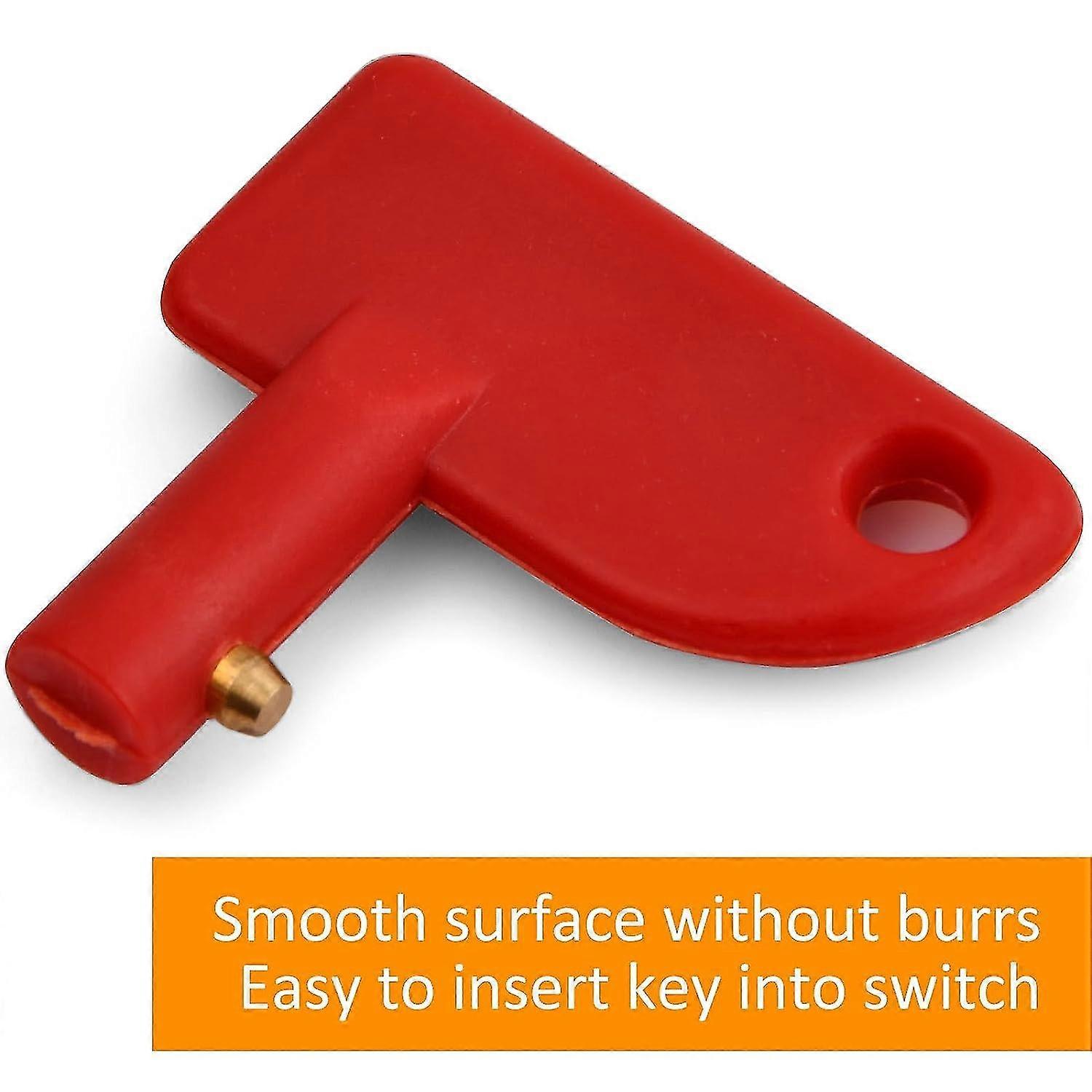 4 Pcs Car Battery Disconnect Switch Key, Red Battery Isolator Switch ...