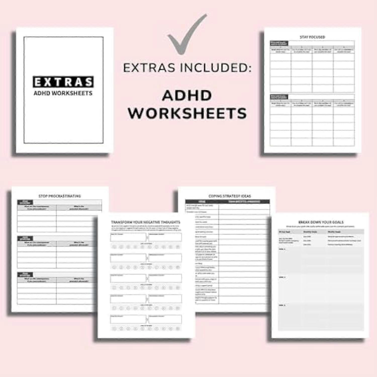 2025 Funny Adult Daily ADHD Planner My Brain Has Too Many Tabs Open ...