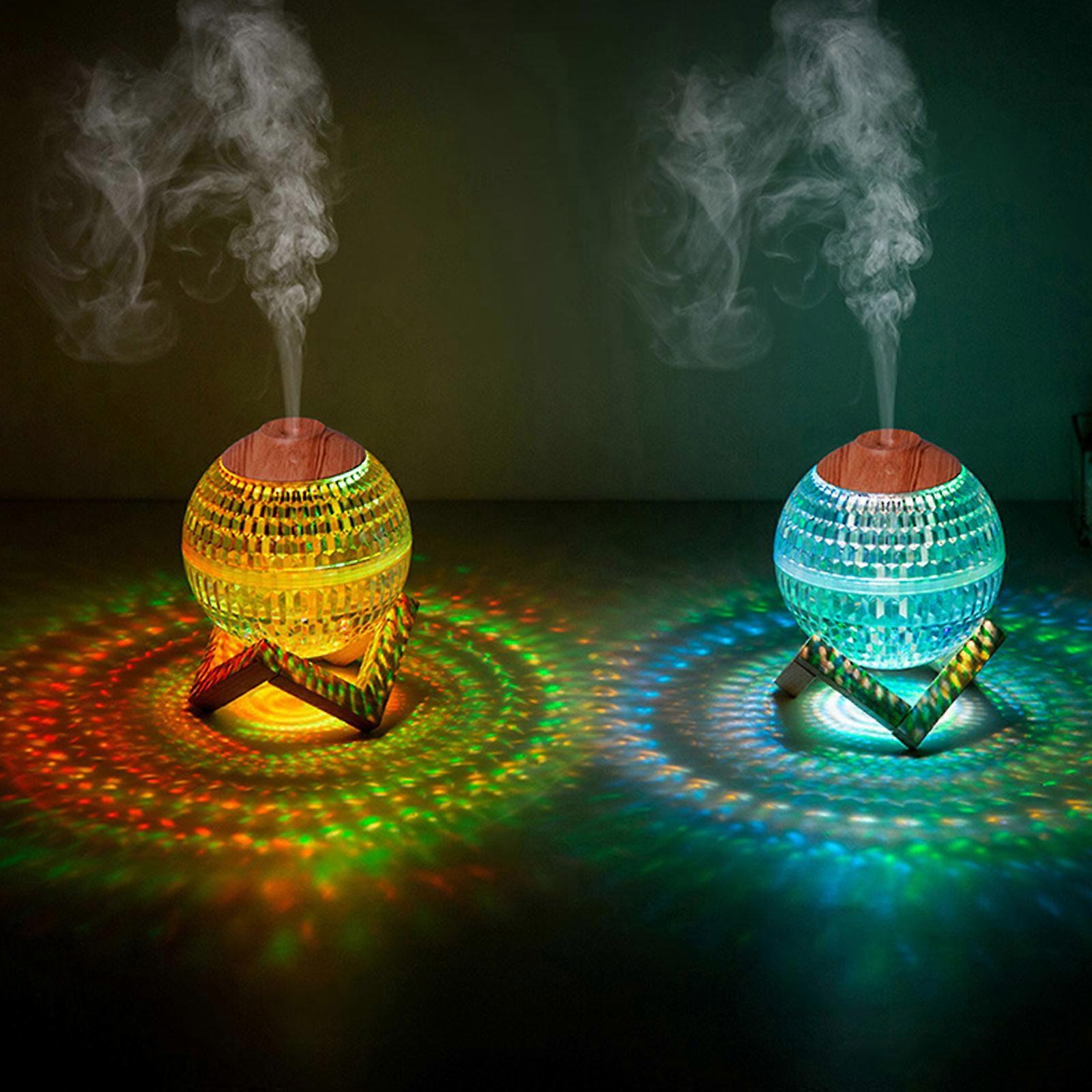 Mini Colorful Night Light Crystal Ball Humidifier Portable Cool Mist ...