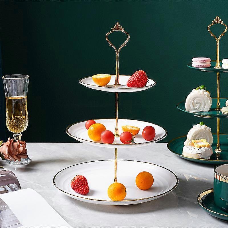 3 Tiers Cake Display Stand Plastic Cup Cake Fruit Dessert Stand Holder ...