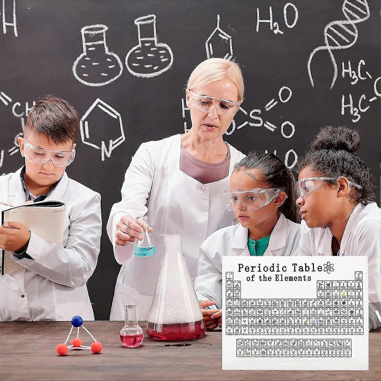 Pantalla de la tabla periódica de acrílico con elementos reales Niños ...