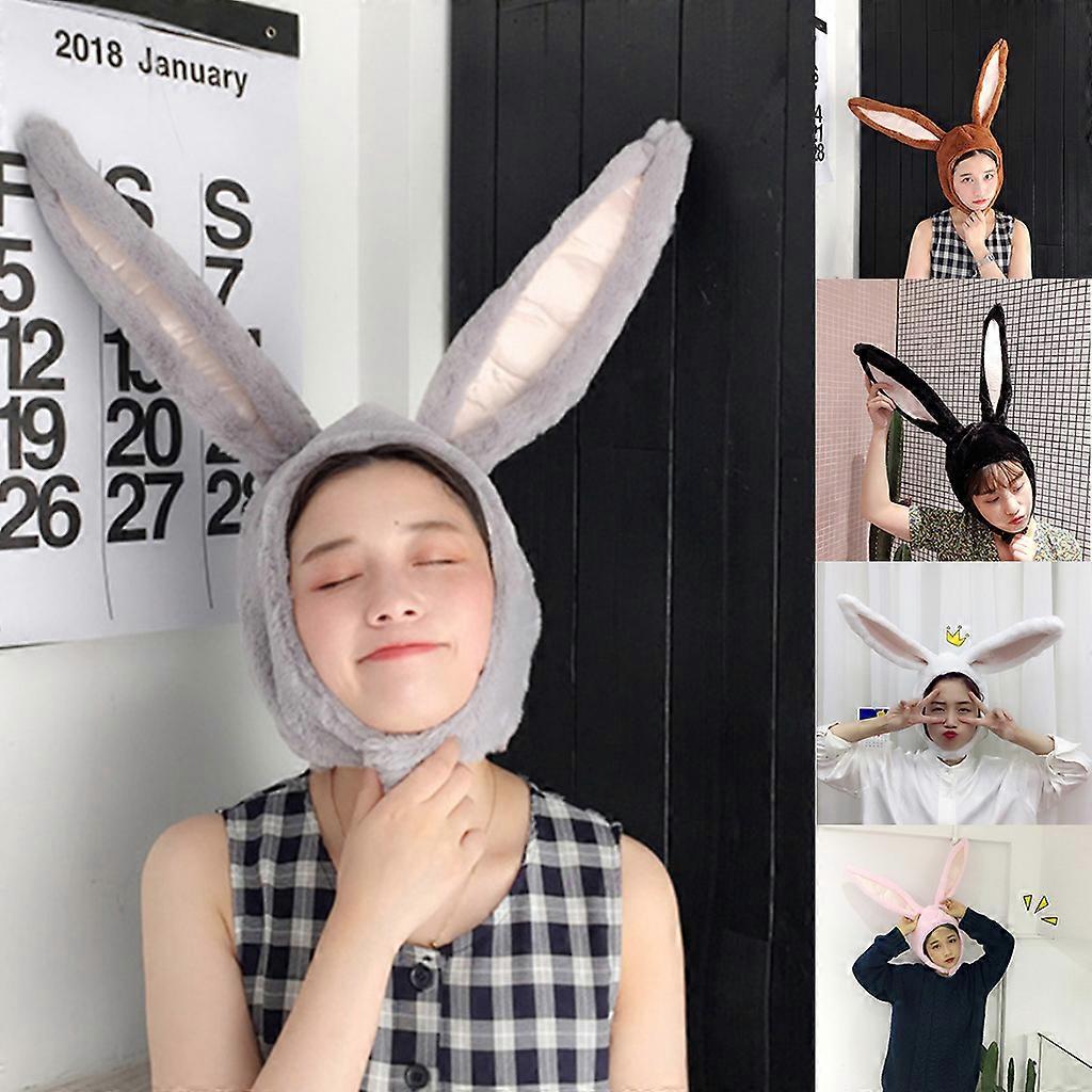 Halloween Cute Plush Rabbit Hat Long Bunny Ears Hood Earflap Headgear ...