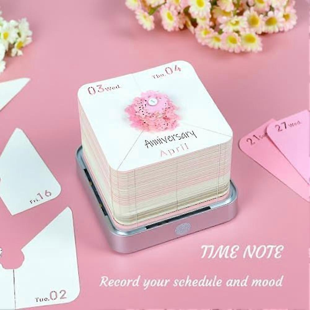 3d Notepad Desk Calendar With Lights, 2024 Calendar Sakura Tree 3d ...