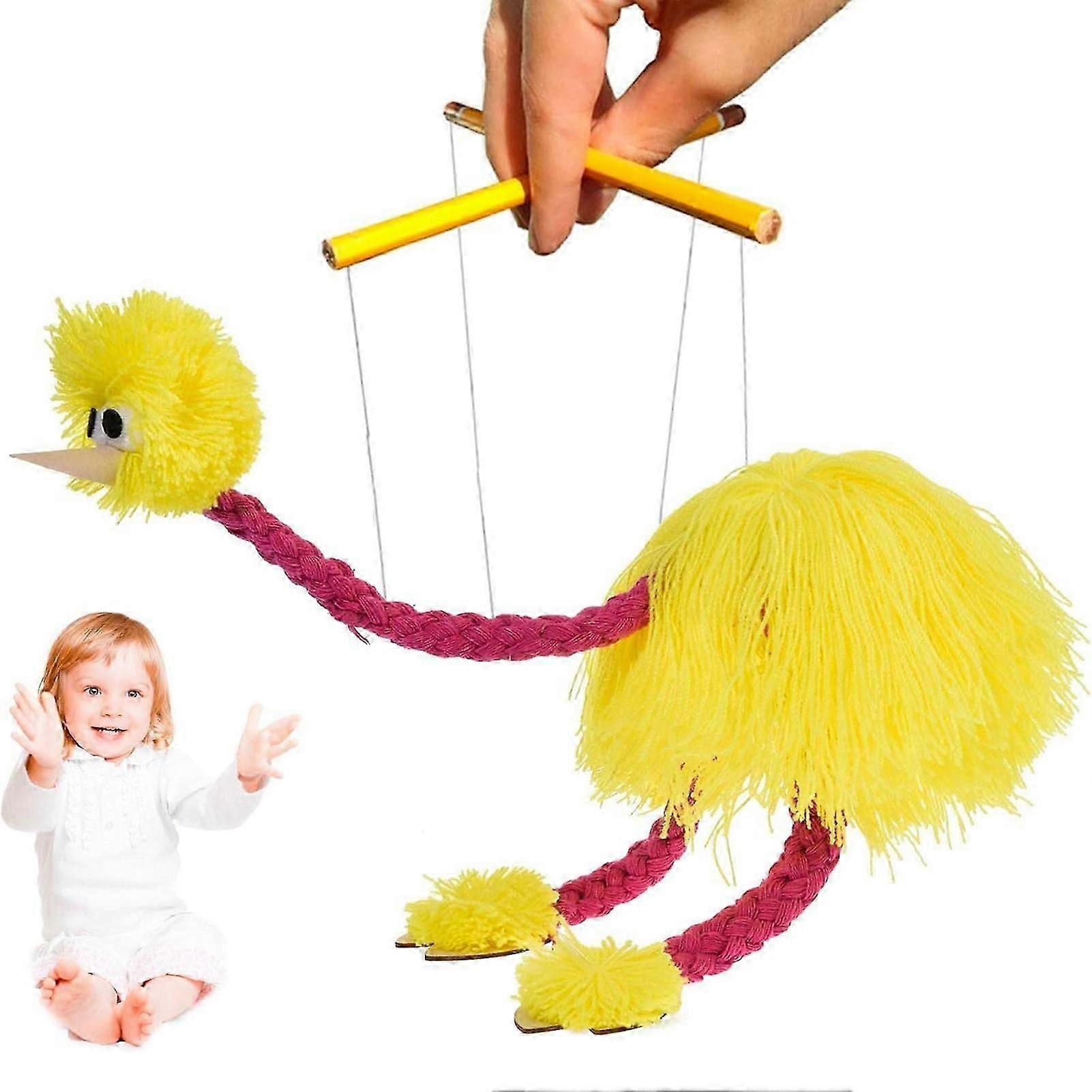 1 Set Marionette Toy Interactive Ostrich Puppet Plush Toy Funny ...