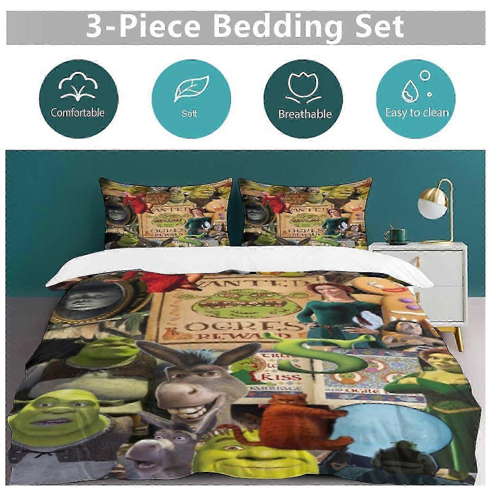 a2506 Bed Sheets Shrek Bedding Set Duvet Cover Set ing Cartoon Theme ...