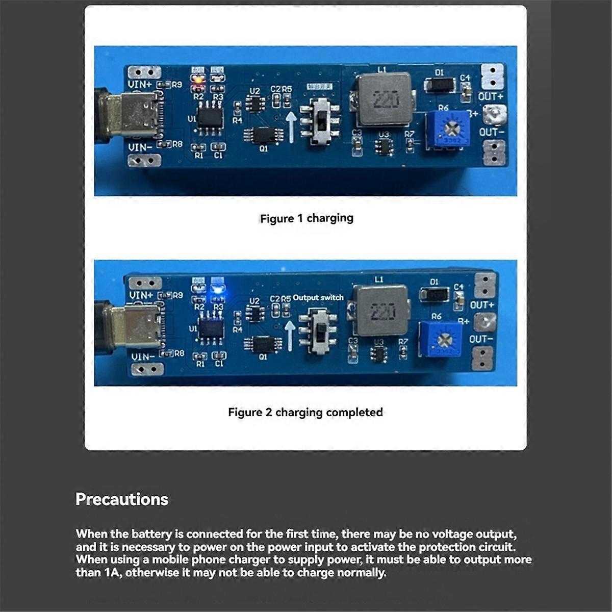 18650 Lithium Battery Charging Discharging Boost Voltage Regulator ...