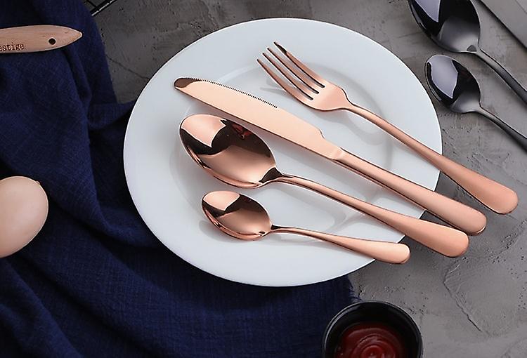 Bestickset i Rostfritt Stål, 4 delar - Rosé | Fruugo SE