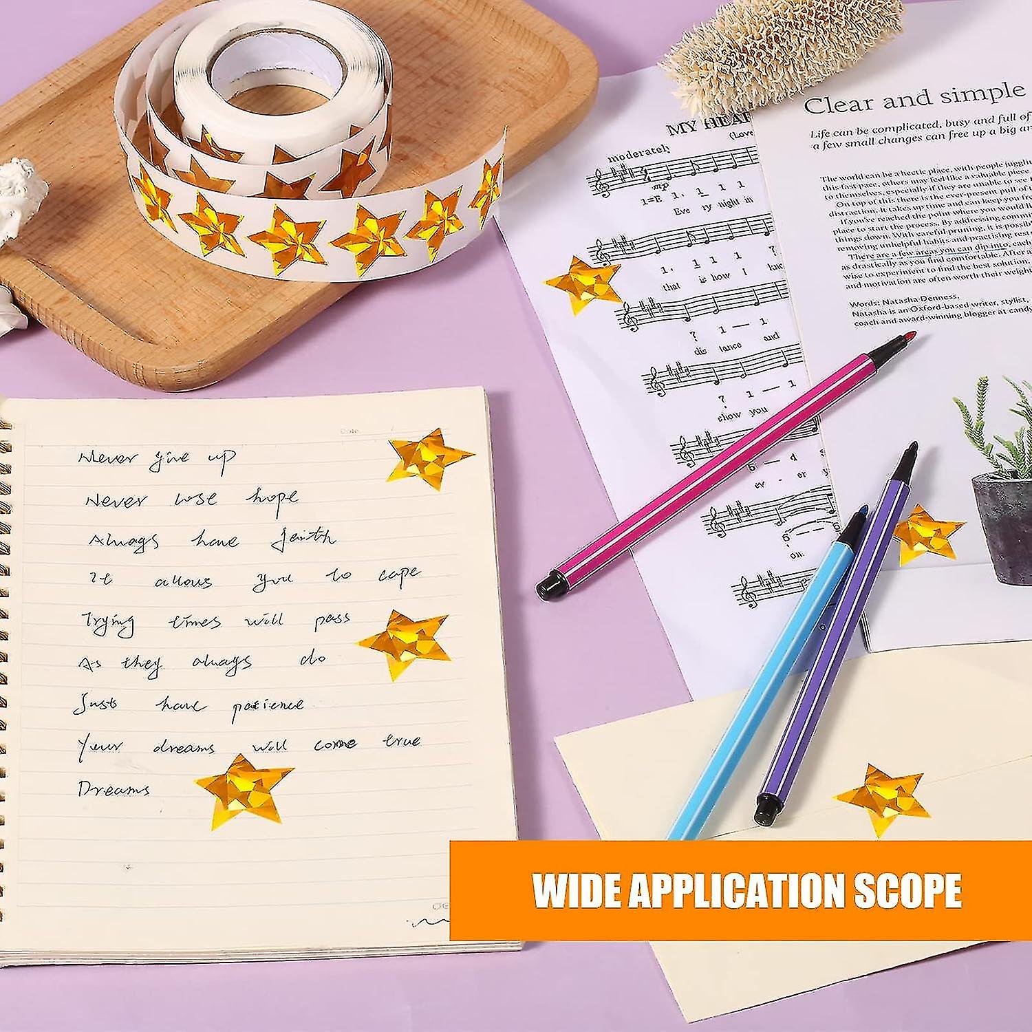 500pcs Gold Star Stickers for Kids Reward Chart at School Classroom, 1 ...