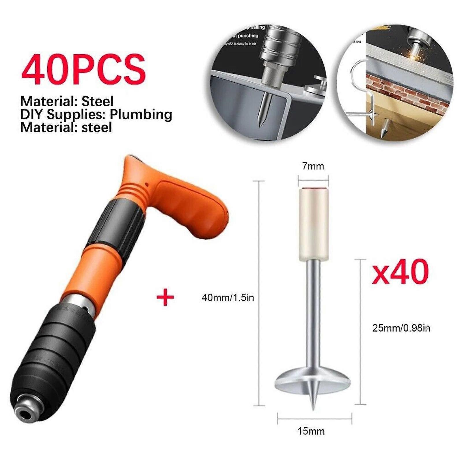 Manual Mini Steel Nail Gun Gears Power Adjustable Wall Nail Guns W ...