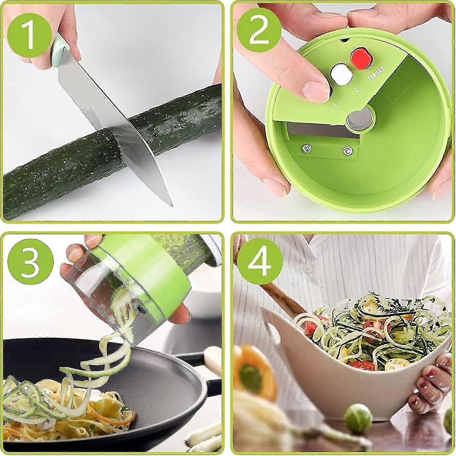 Spiral Vegetable Cutter, 3 In 1 Vegetable Spaghetti Spiralizer ...