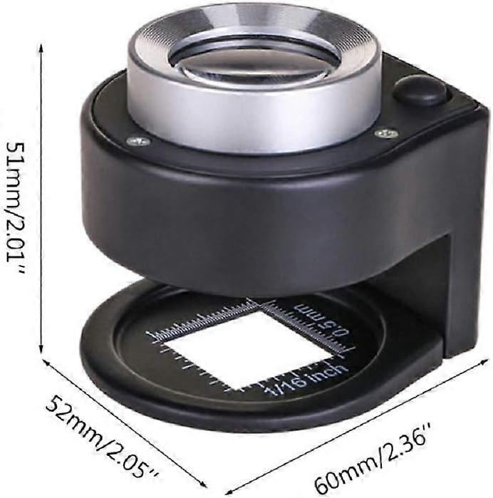 30X Illuminated Magnifying Glass, 6 Lights Desktop Portable Metal ...