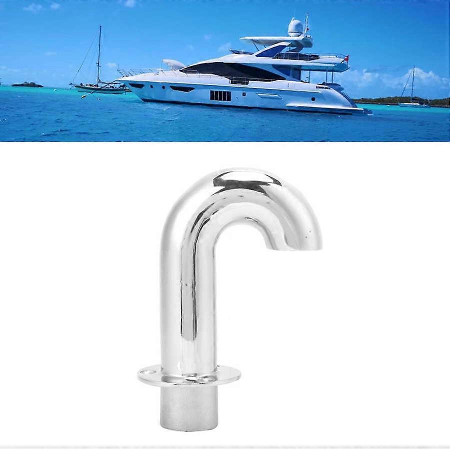 14in Gooseneck Vent Pipe Door Window Vent Tube Fitting Connector 316 Stainless Steel For Marine ...
