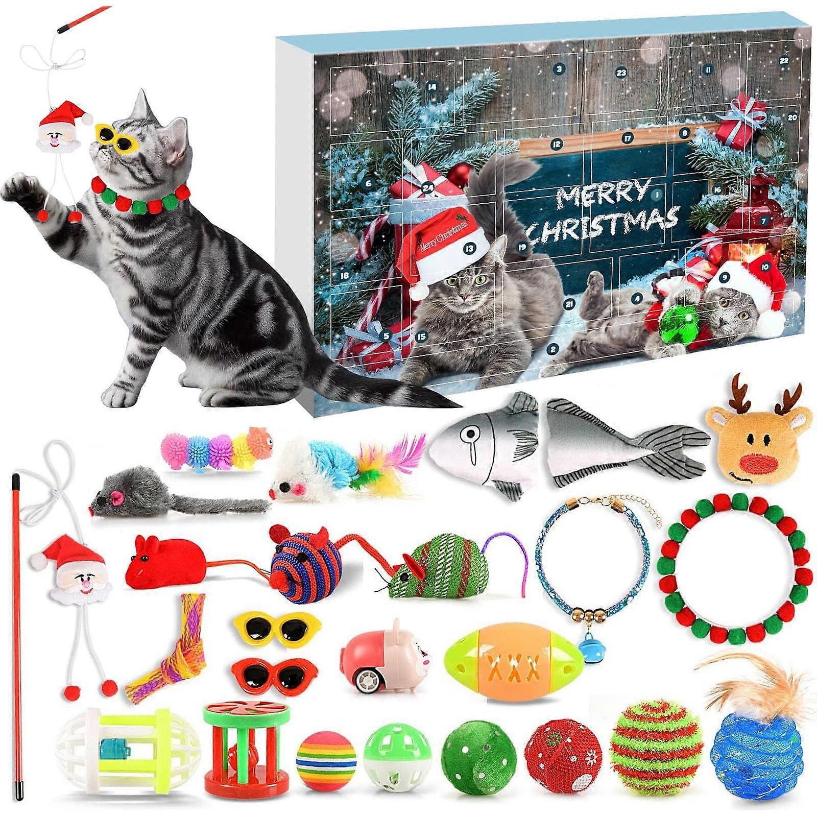 Cat Advent Calendar 2024 Kitten Interactive Play Toys Xmas Gifts for ...