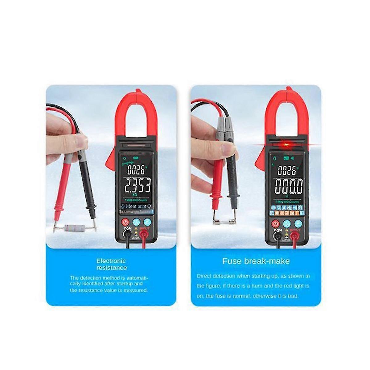 Clamp Meter Dc/ac Voltage Current Digital Clamp Meter 6000 Counts 400a ...